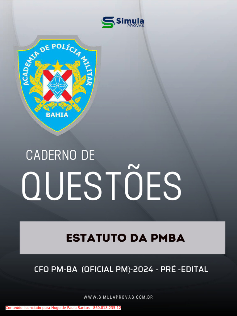 Hierarquia e Estatuto da PMBA 2024 | PDF | Polícia | Oficial (Forças ...