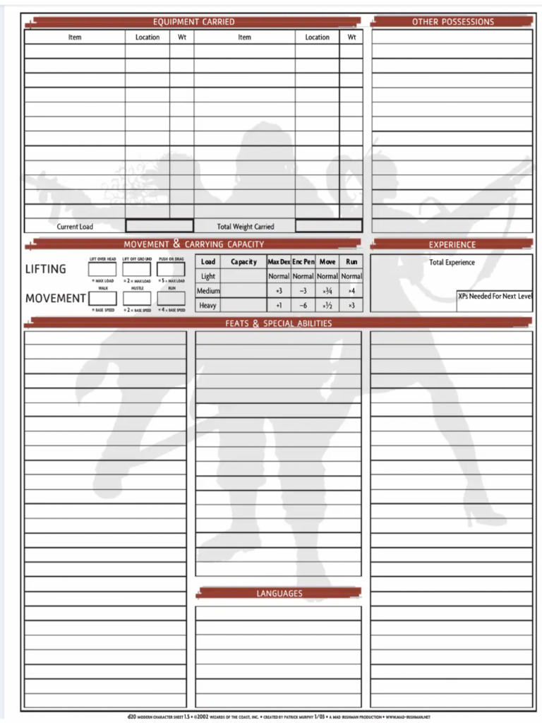 DC20 Character Sheet 3 | PDF DC20 Character Sheet 3 | PDF