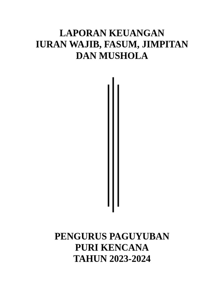 Cover Laporan Keuangan | PDF