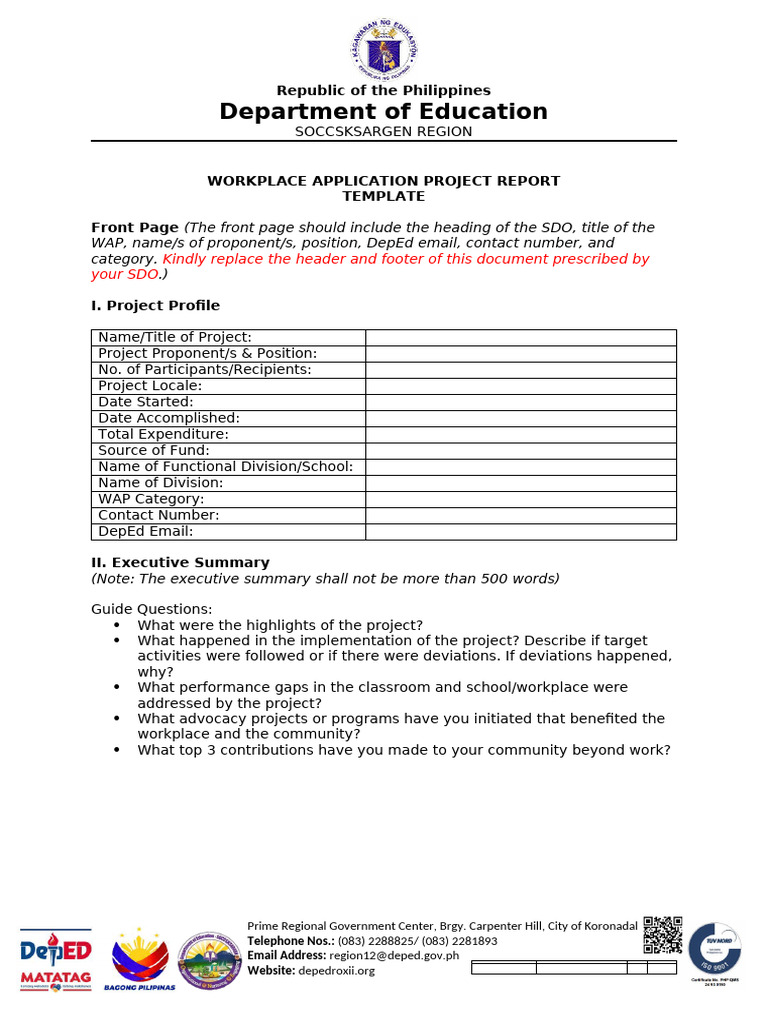 Workplace Application Project Report | PDF