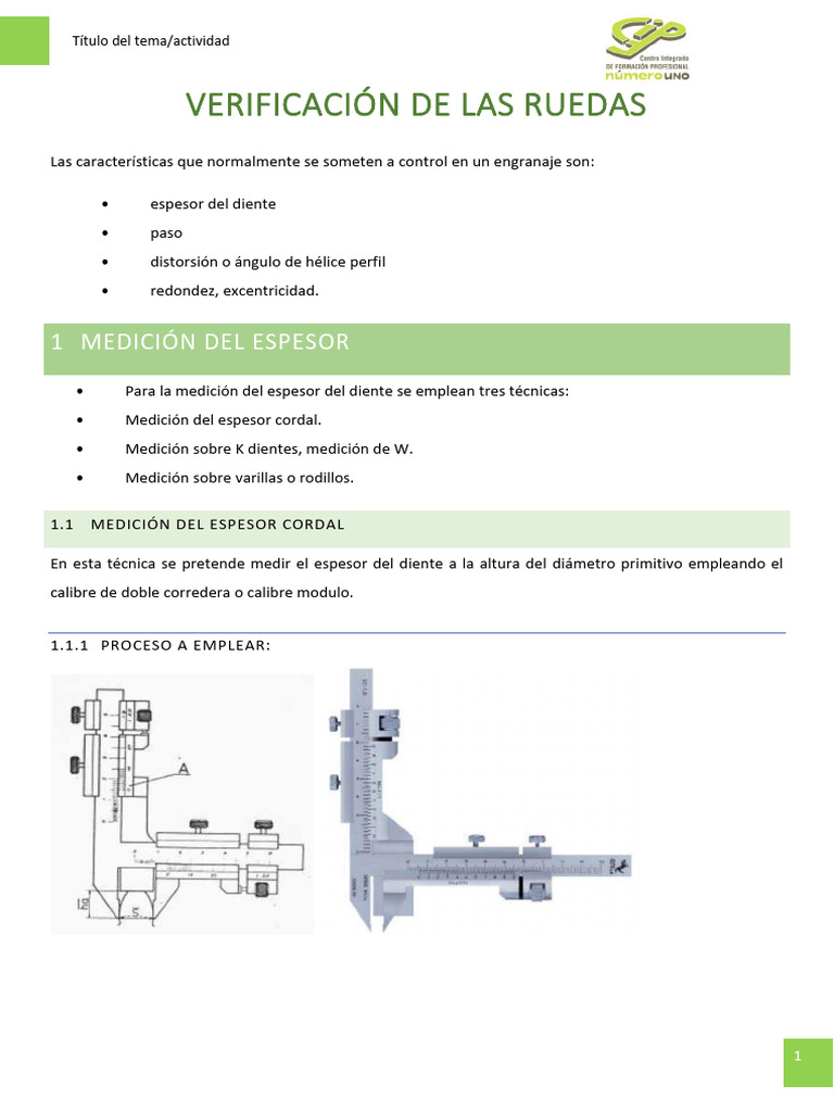 Técnicas de Medición de Engranajes | PDF | Engranaje | Medición