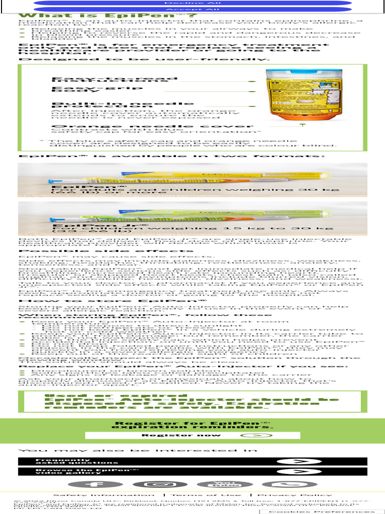 How EpiPen® Works Epipen - Ca | PDF | Epinephrine Autoinjector | Heart