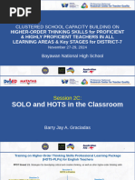 S2C - SD - SOLO and HOTS in The Classroom | PDF | Menstrual Cycle ...