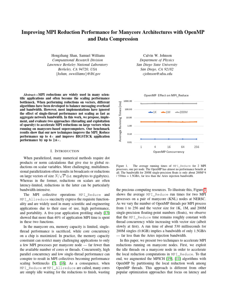 Shan vd. - 2018 - Improving MPI Reduction Performance for Manycore Architectures with OpenMP and ...