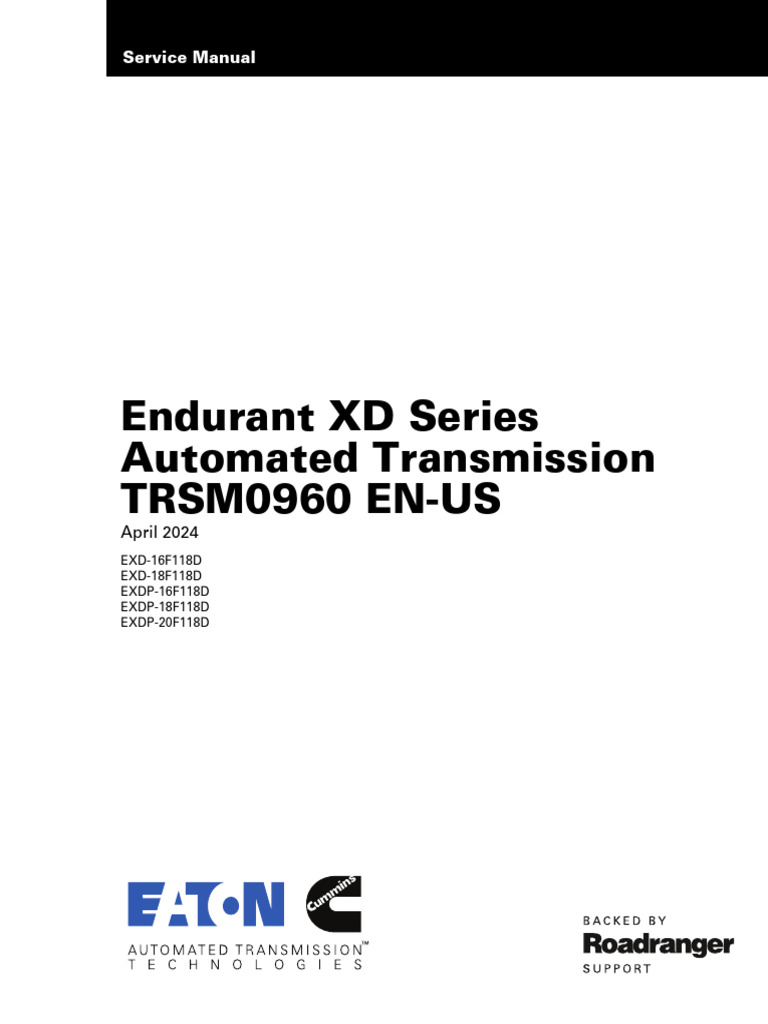 Endurant XD Series Service Manual | PDF | Electrical Connector | Clutch