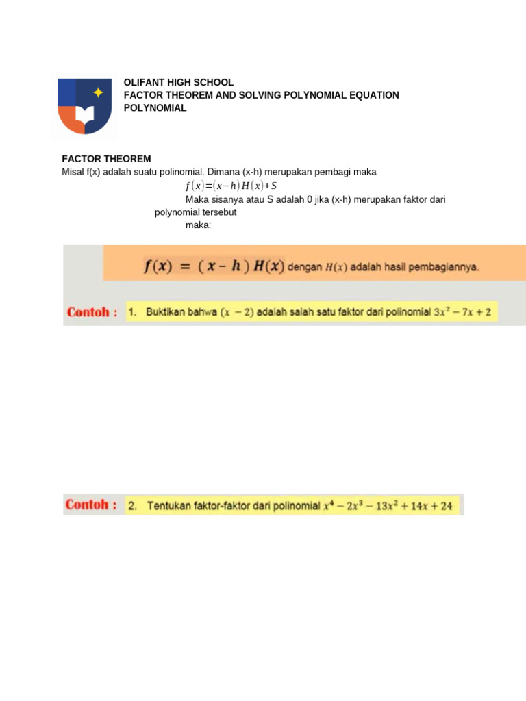 teorema faktor | PDF