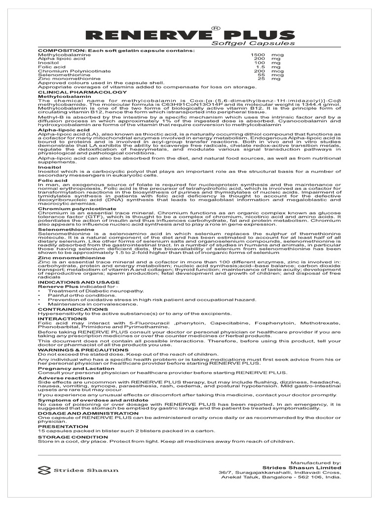 Renerve Plus | PDF