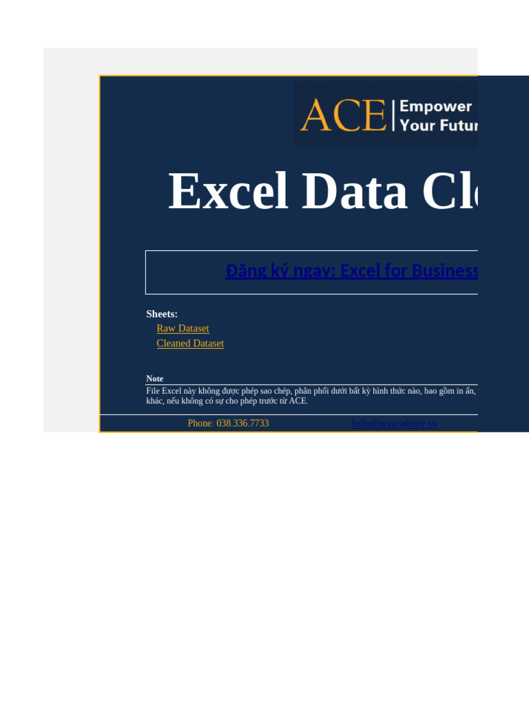 Excel Data Cleaning Guide | PDF | Business | Mergers And Acquisitions