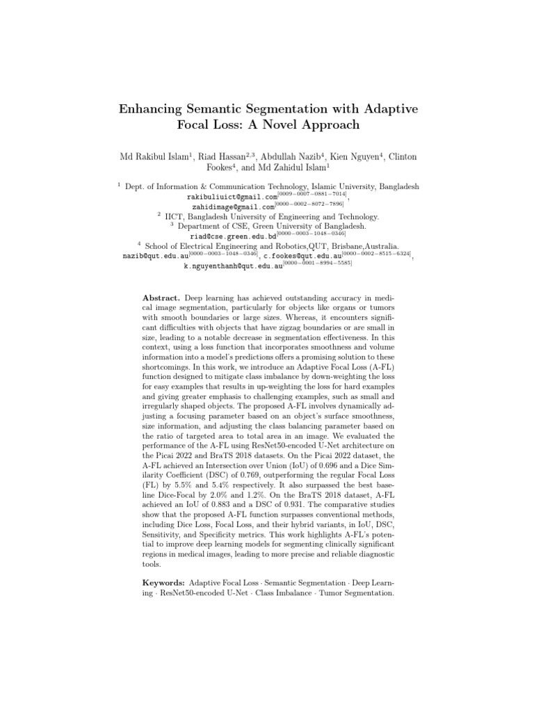 Enhancing Semantic Segmentation With Adaptive Focal Loss_ a Novel ... Enhancing Semantic Segmentation With Adaptive Focal Loss_ a Novel ...
