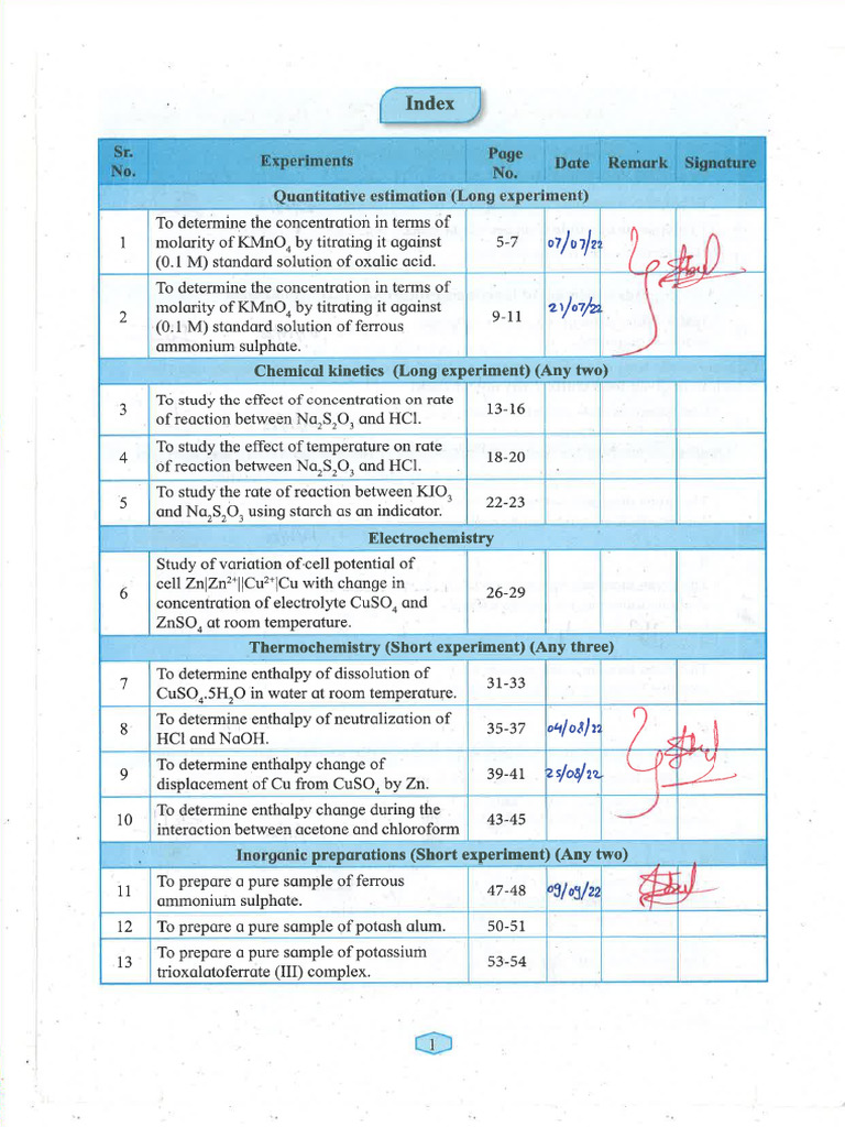 Chemistry Practical Note 20231012055826 | PDF