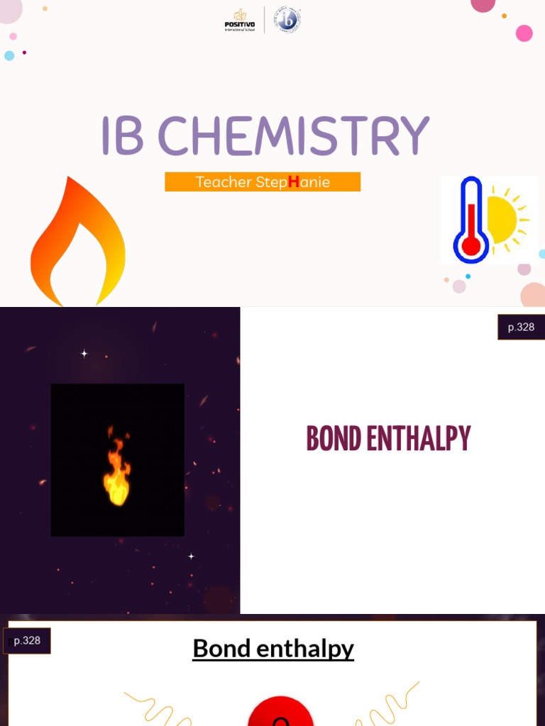 04-Reactivity 1. Thermochemistry Bond Enthalpies | PDF