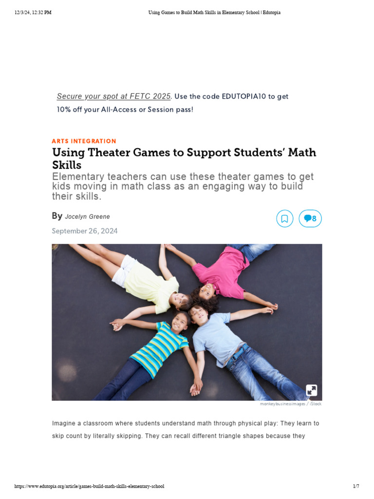 Using Games to Build Math Skills in Elementary School _ Edutopia | PDF ...