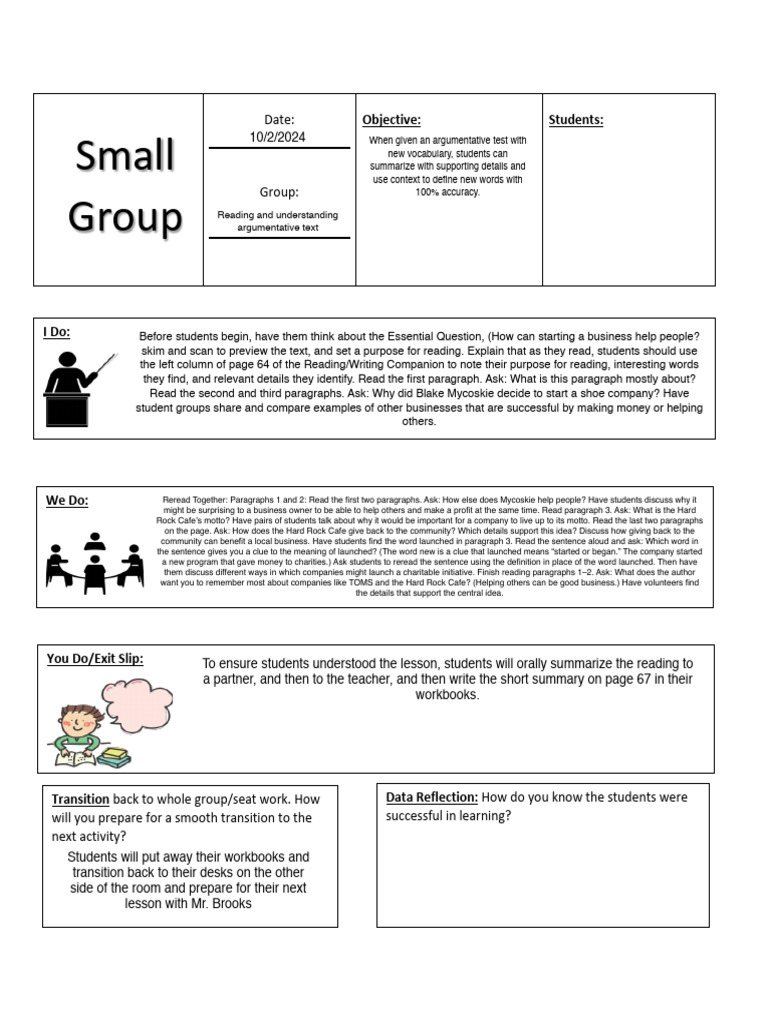 SGL Plan | PDF | Reading Comprehension | Learning