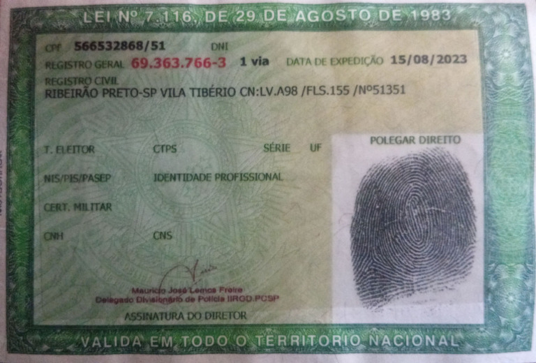 RG e CPF | PDF