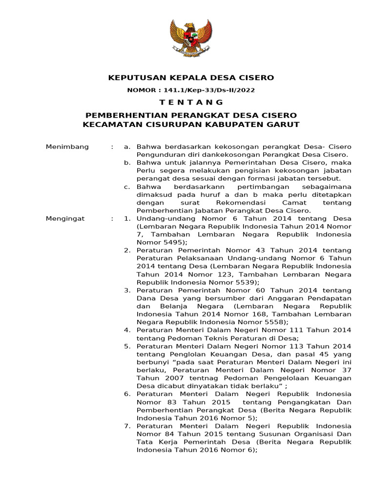 33 SK Pemberhentian | PDF