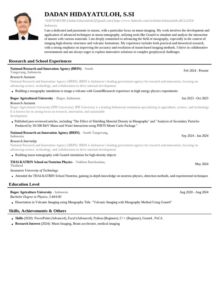 Muon Imaging Research Profile | PDF | Science | Particle Physics