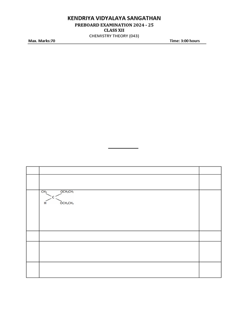Xii Chemistry QP | PDF | Redox | Electrochemistry
