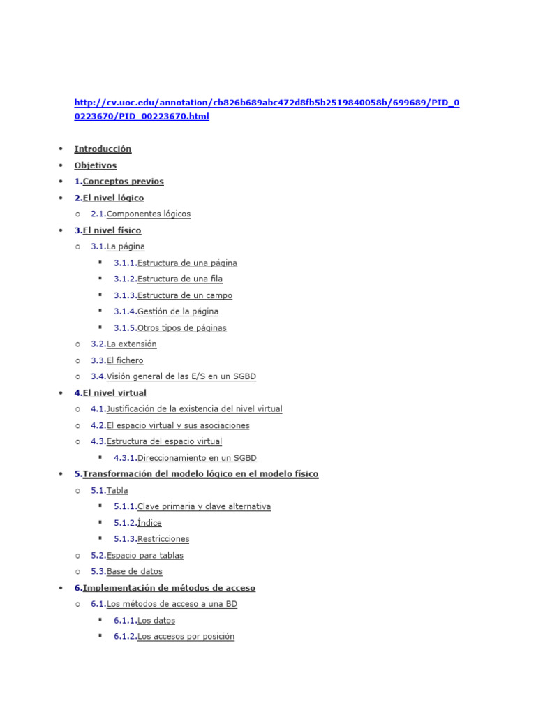 DISEÑO FISICO BDD | PDF | Bases de datos | Archivo de computadora