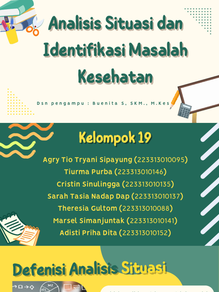 Kel 19 Analisis Situasi dan Identifikasi Masalah Kesehatan | PDF