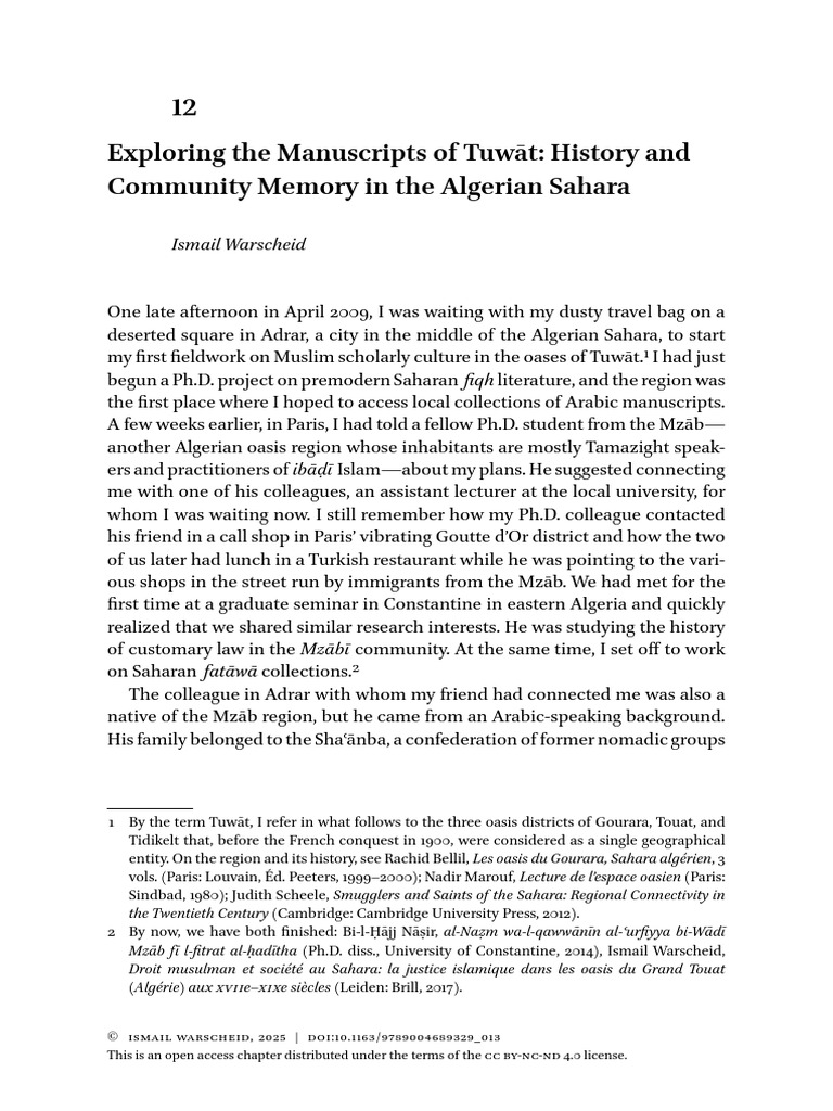 Exploring_the_Manuscripts_of_Tuwat_Histo | PDF | Ulama | Slavery