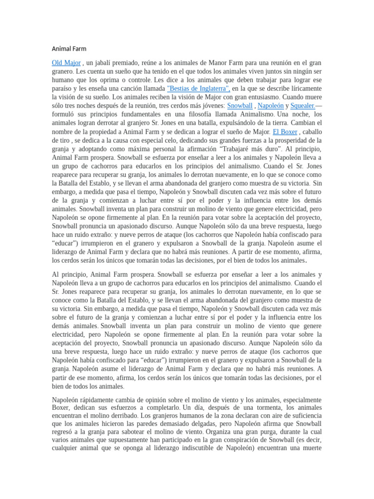 Animal Farma | PDF | Napoleón