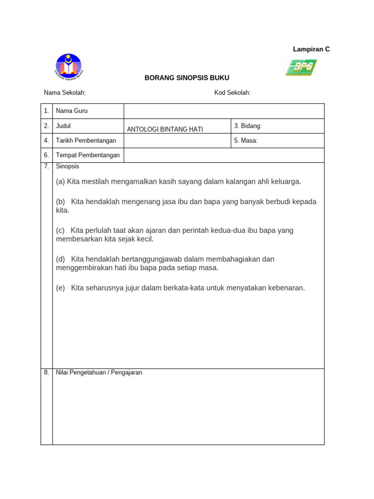 Sinopsis Antologi Bintang Hati | PDF