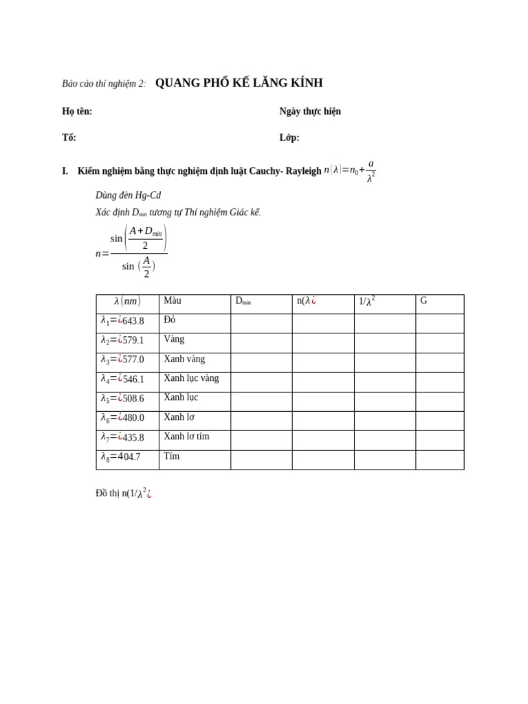 Report 2 - Quang PH Lăng Kính | PDF