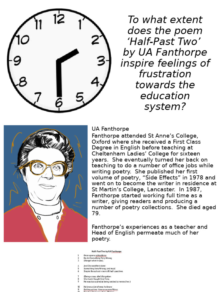 Frustration in UA Fanthorpe's "Half-Past Two" | PDF | Preposition And ...