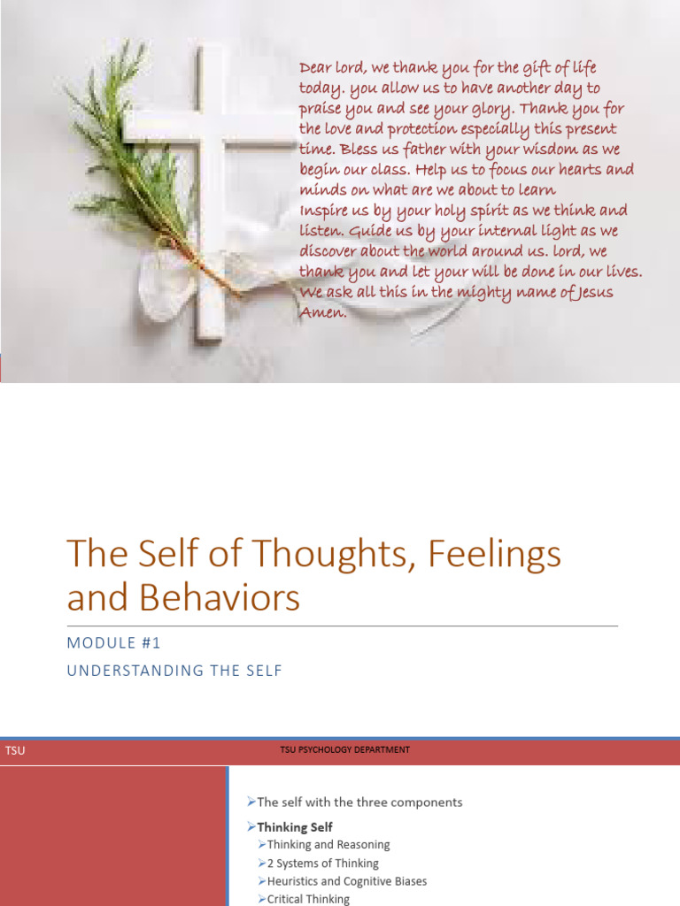 UTS MODULE 1 Tripartite Self: Tarlac State University | PDF | Emotions ...