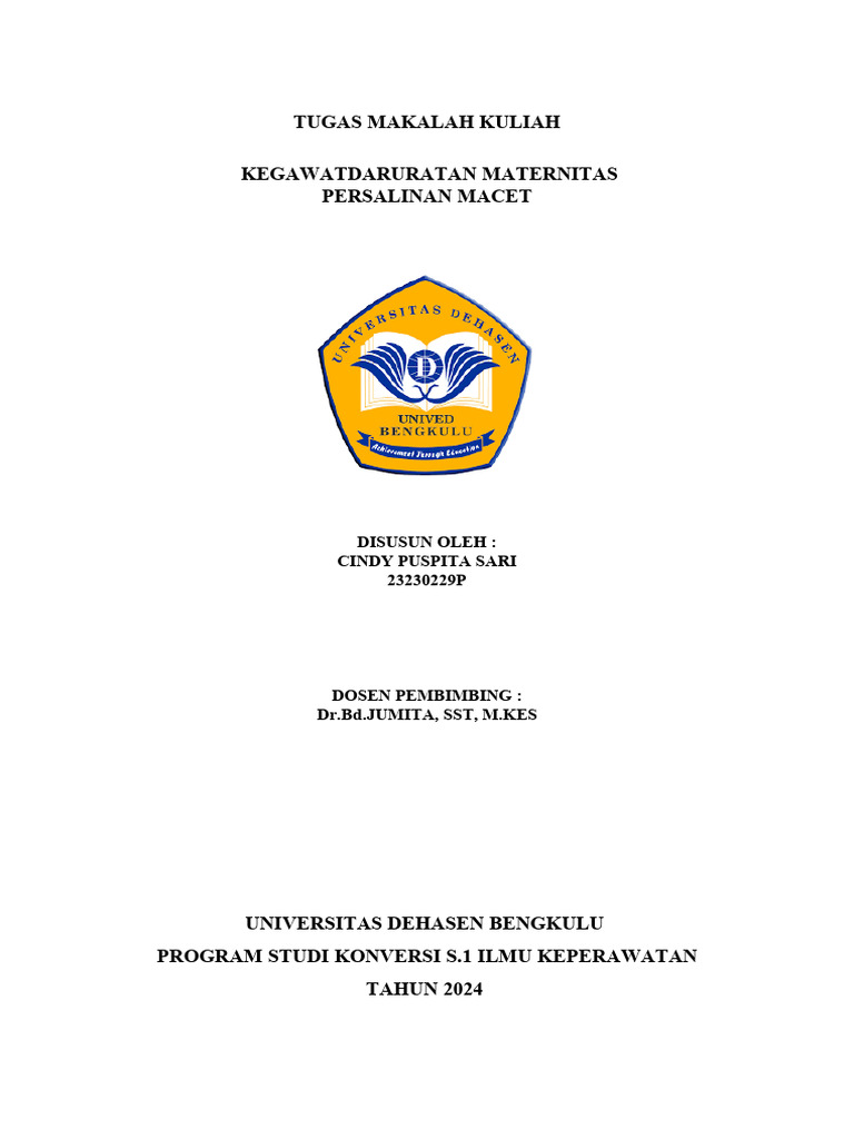 Asuhan Keperawatan Partus Macet | PDF