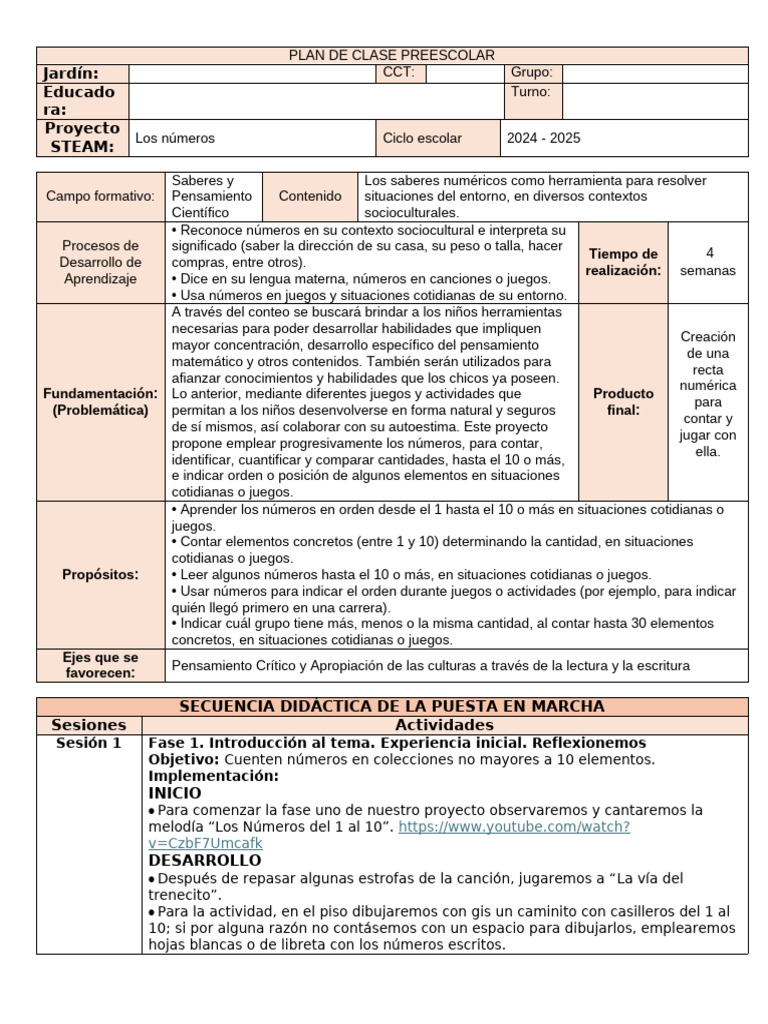 Conozco Los Números | PDF | Educación de la primera infancia