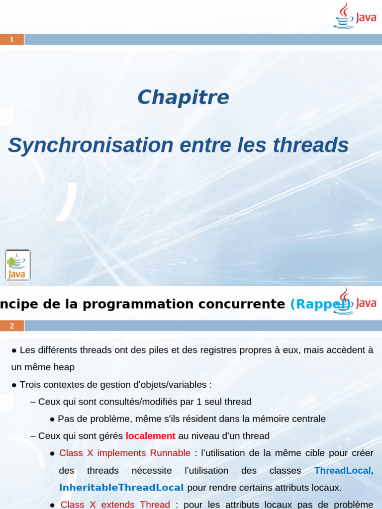 Chapitre 3 Synchronisation-Final | PDF | Informatique | Technologie de système d'exploitation