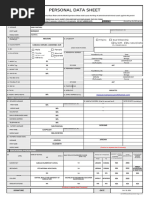 PERSONAL DATA SHEET PDS Editable | PDF | Government