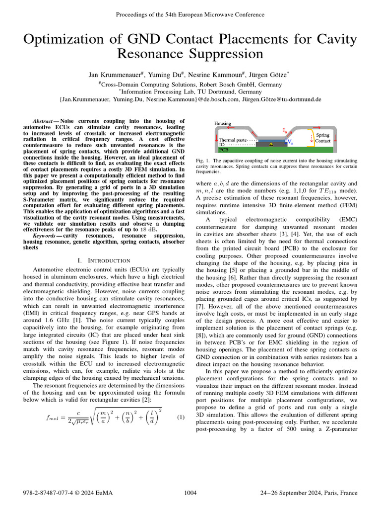 Optimizing GND Contact Placement for EMI | PDF | Electromagnetic ...