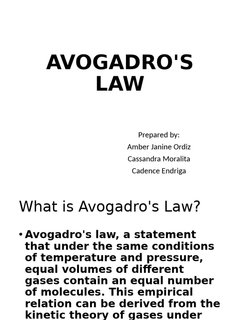 AVOGADRO'S LAW-WPS Office | PDF
