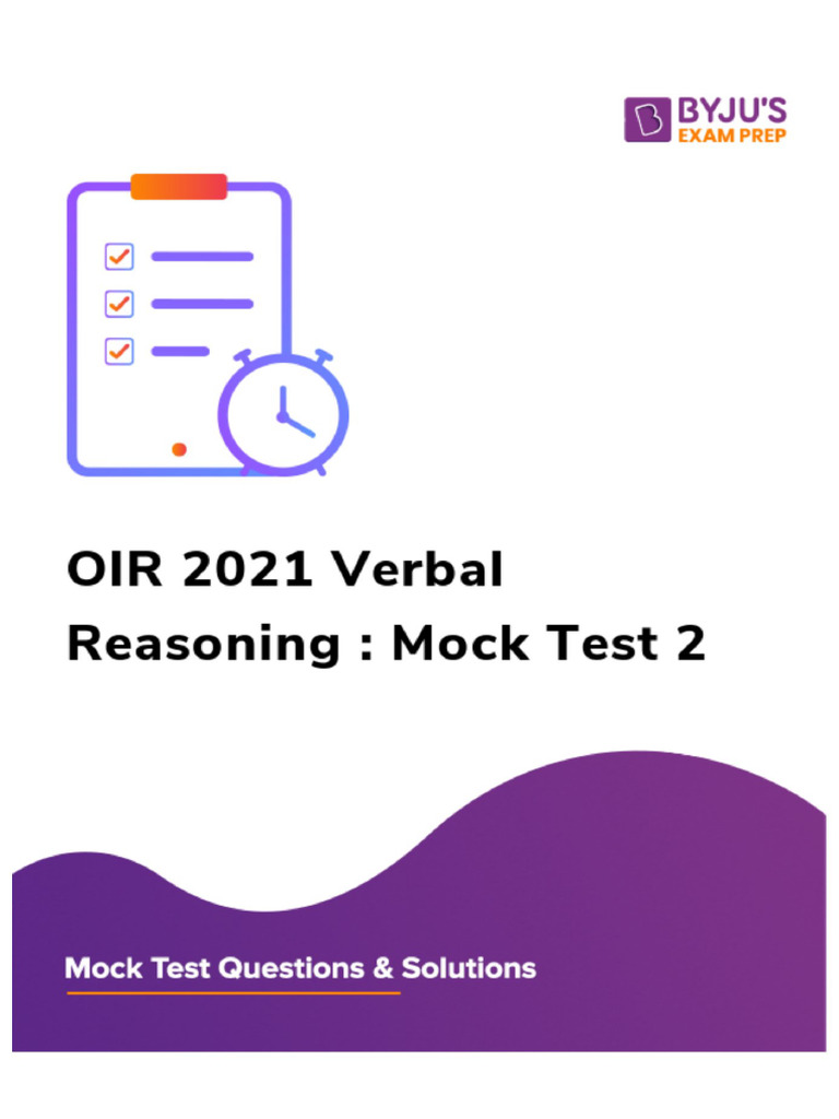 MOCK 2 SSB OIR Test | PDF