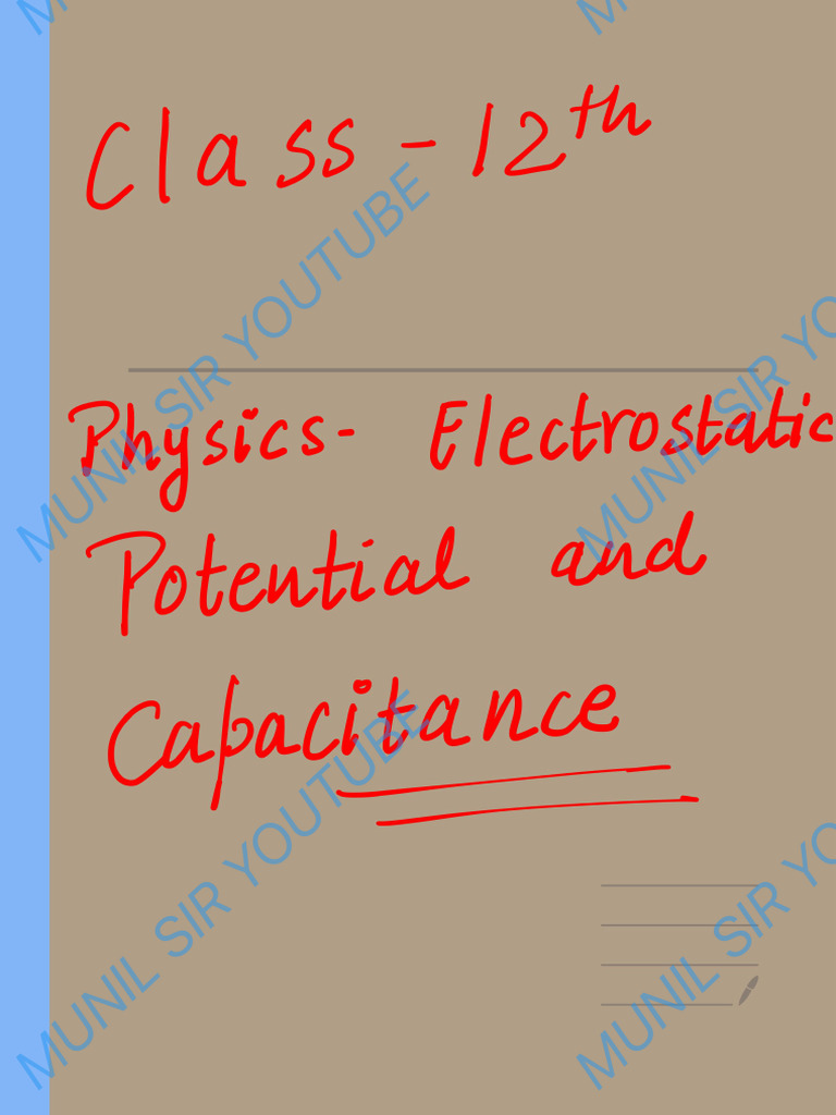 Electrostatic Potential and Capacitance | PDF