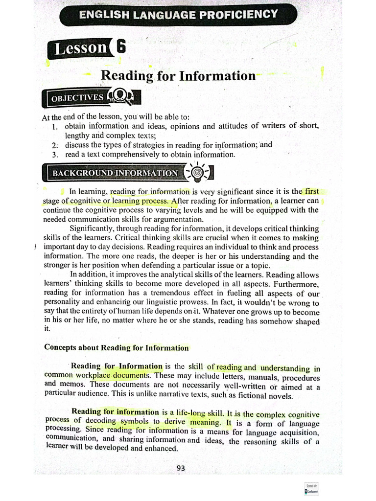 Elp Chapter 4 Lesson 6 7 | PDF