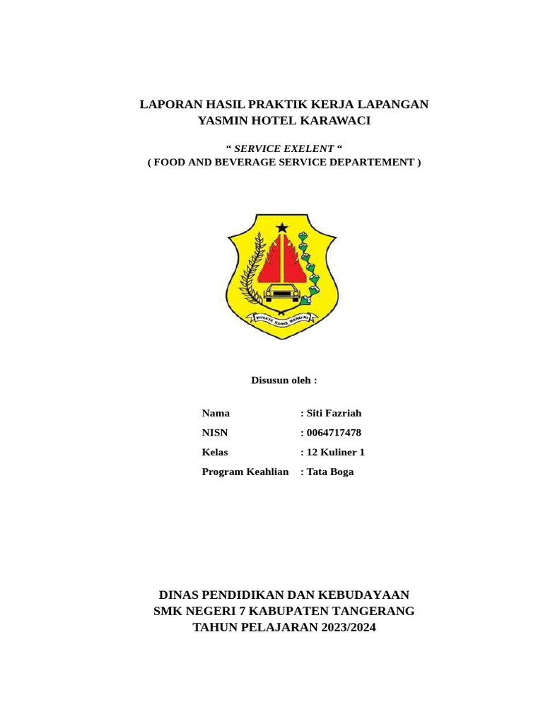 LAPORAN_house keeping aph | PDF