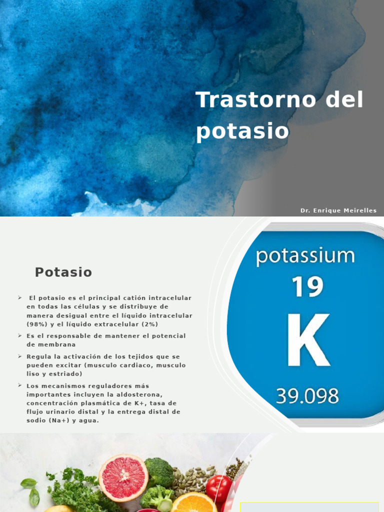 Trastorno Del Potasio | PDF | Potasio | Química