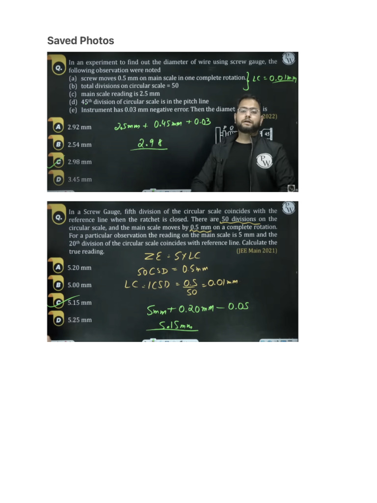 Units, Dimension, Errors | PDF