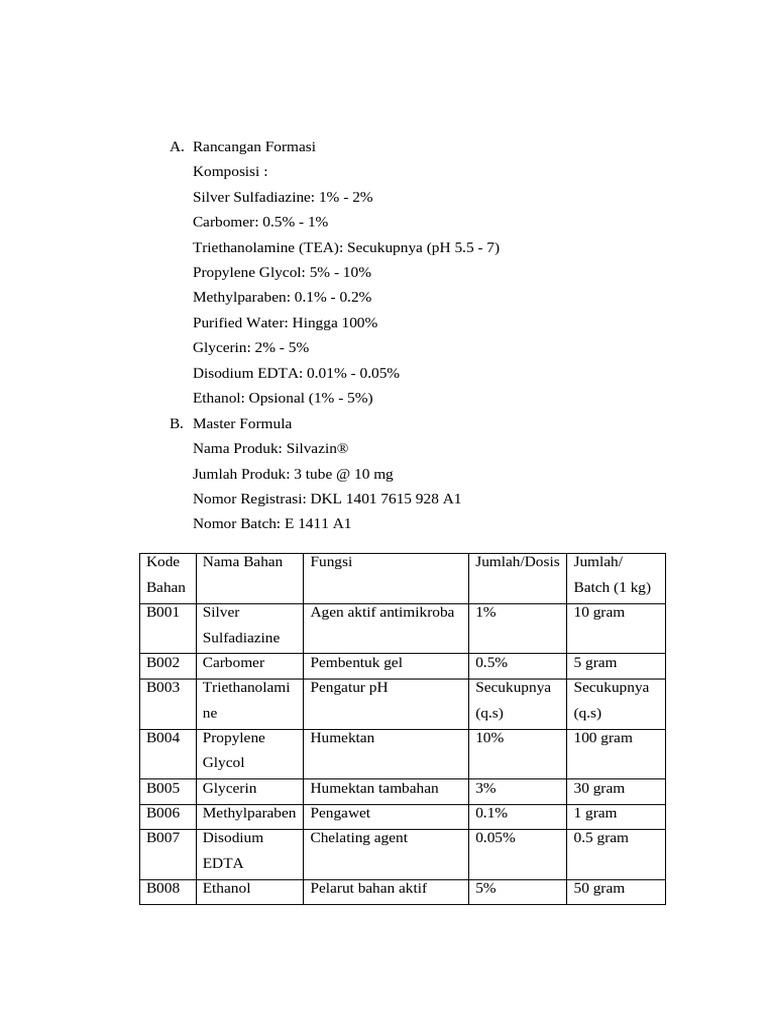 Rancangan FORMULASI | PDF
