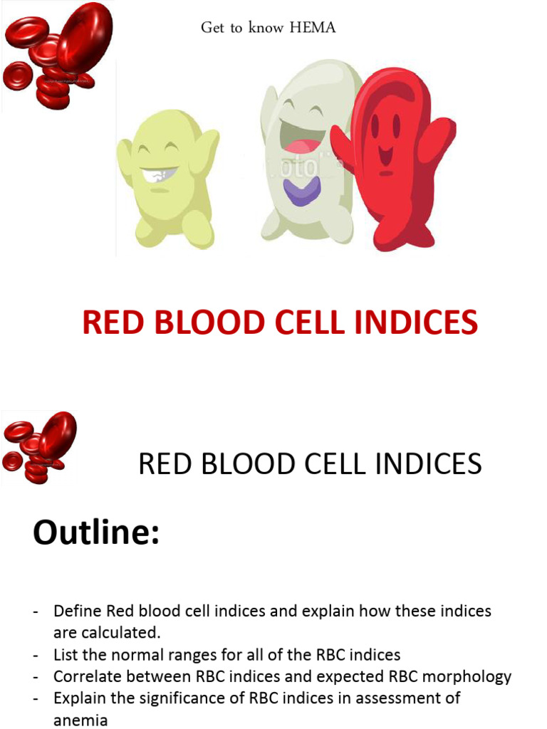 RBC indices and their significance | PDF | Anemia | Medical Tests