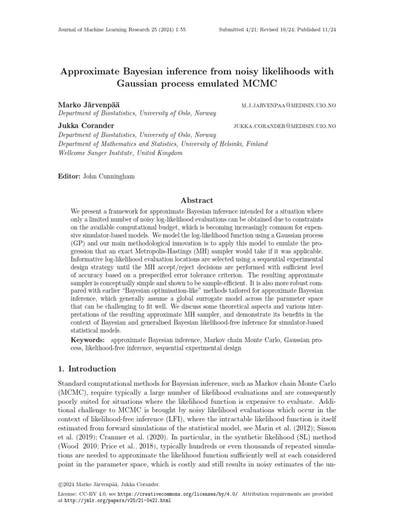21-0421 | PDF | Statistical Inference | Bayesian Inference