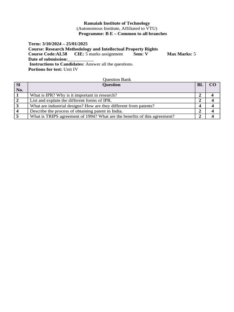 Unit IV Component Questions | PDF