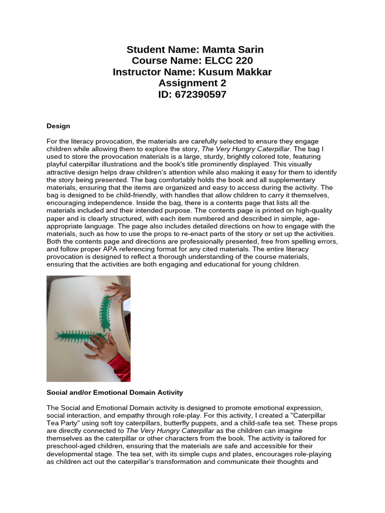 ELCC 220 - Assignment 2 | PDF | Vocabulary | Empathy