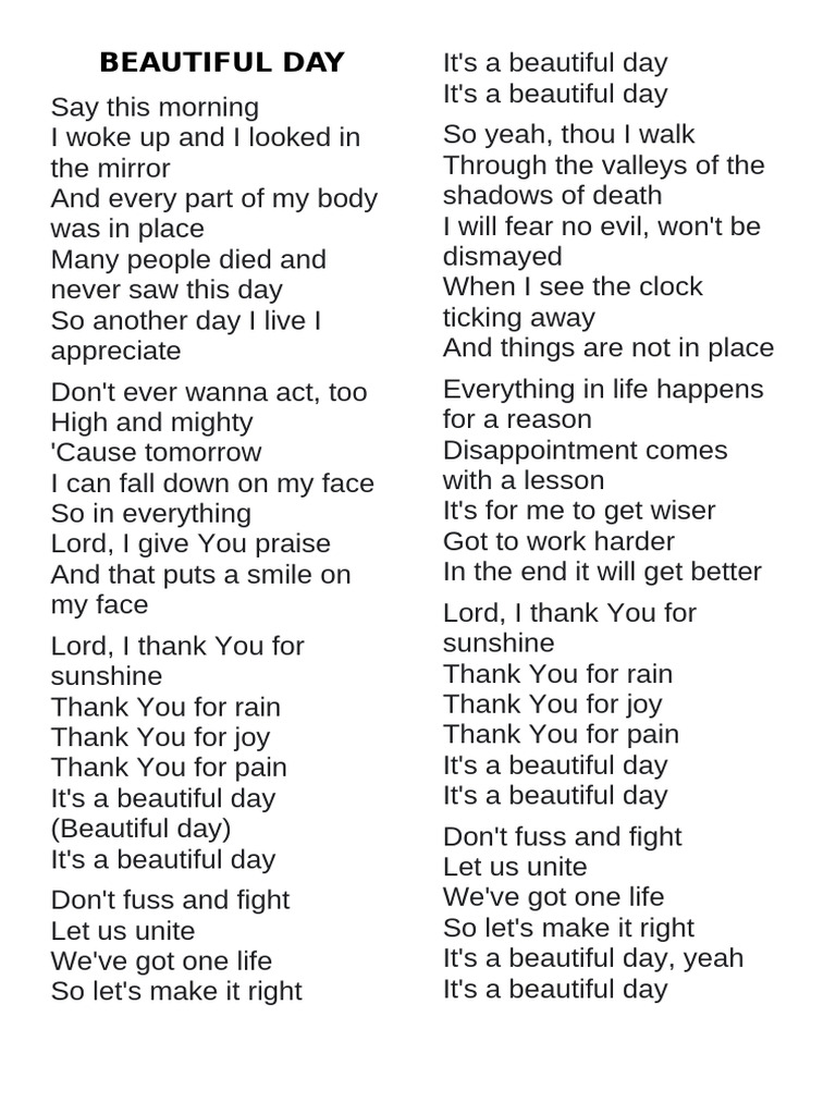BeautifulDay | PDF