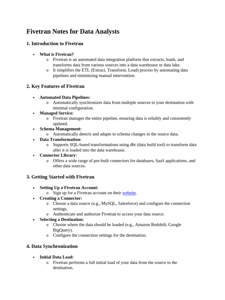 Fivetran Guide for Data Analysts | PDF | Information Management | Information Science
