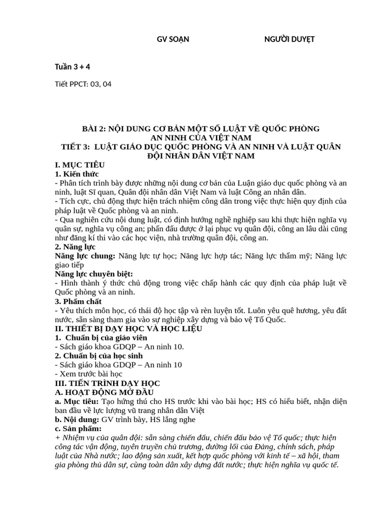 QPAN 10 bài 2 tuần 3, 4 | PDF