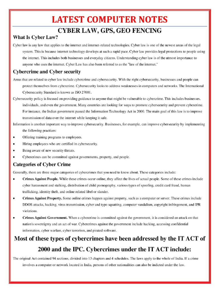 PDF Document Cyber Law | PDF